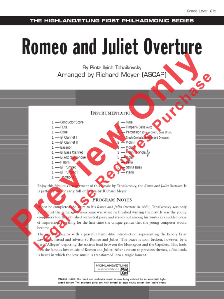Romeo and Juliet Overture | PDF