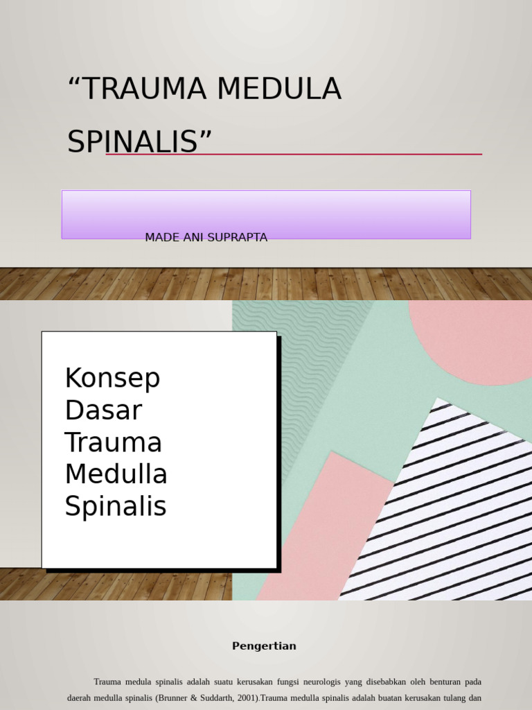 Trauma Medula Spinalis | PDF