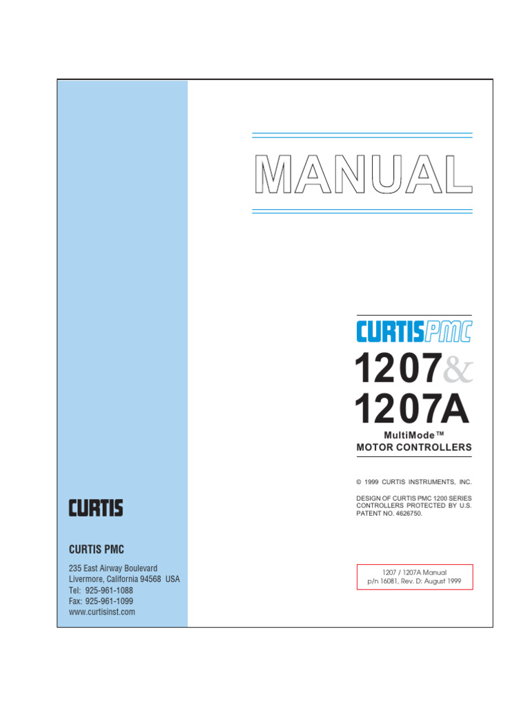 1207 & 1207a Motor Controllers 1 | PDF | Switch | Electrical Connector