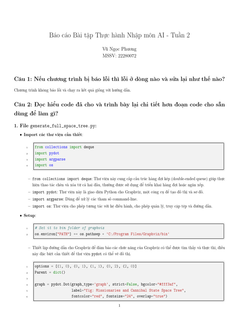 Nhập môn AI Lab02 | PDF