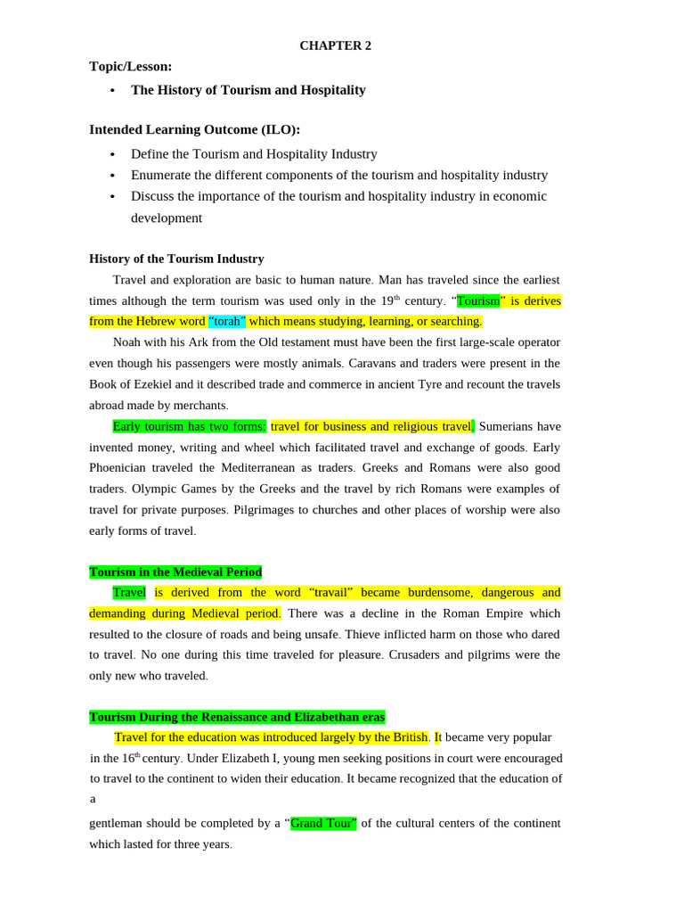 Chapter 2 Macro | PDF | Restaurants | Tourism