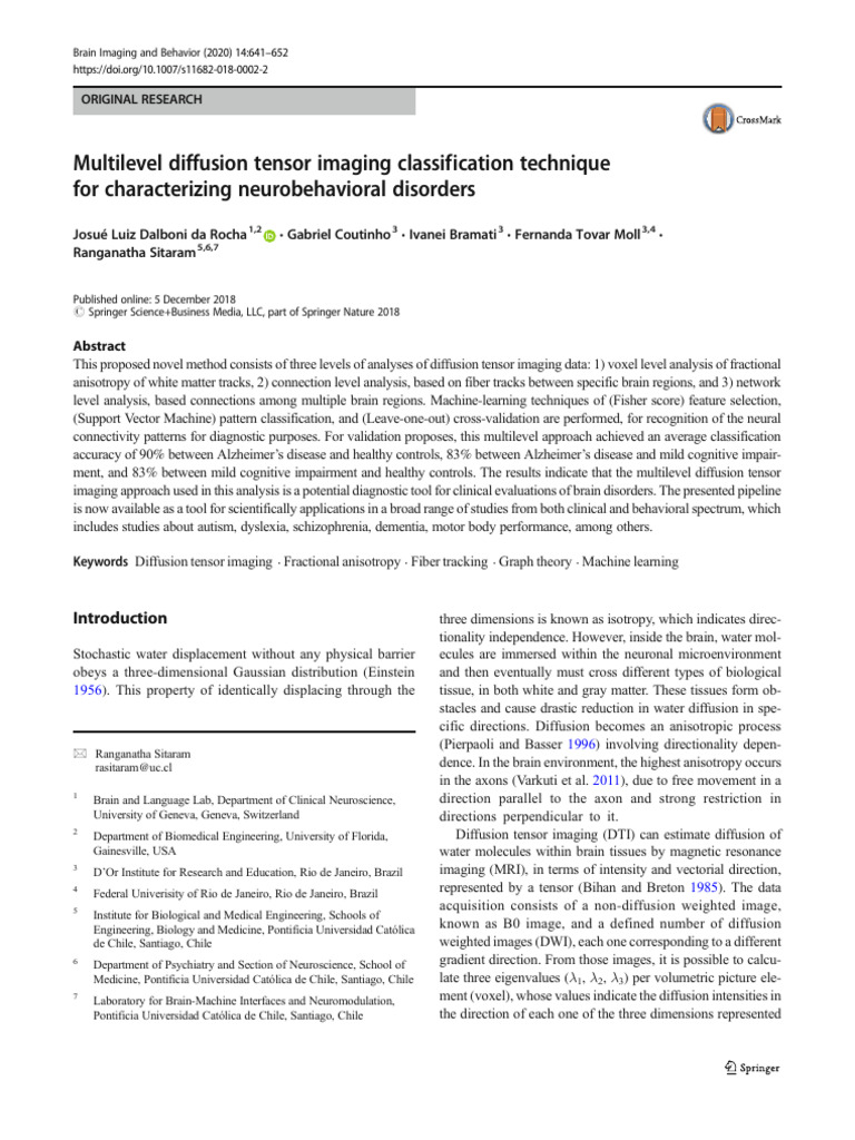 s11682-018-0002-2-1 | PDF | Statistical Classification
