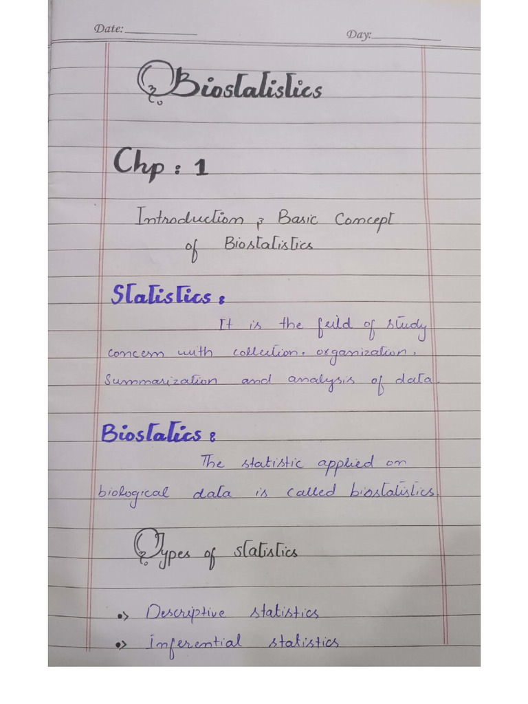 Biostatistics CHP - 1 | PDF