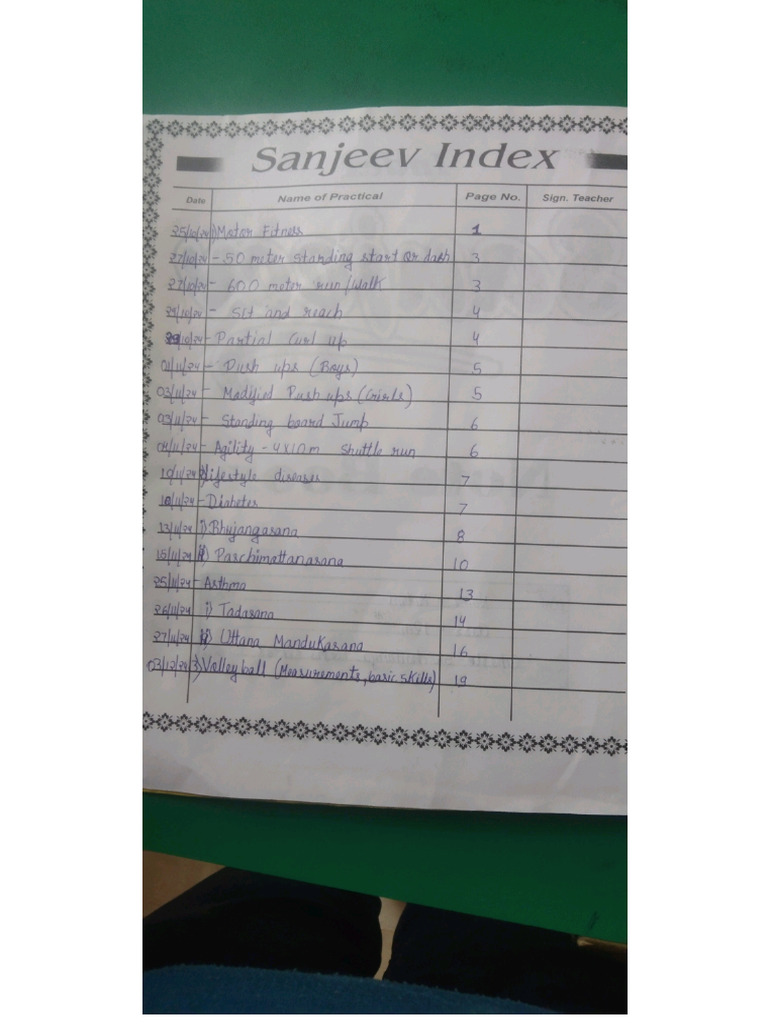 Physical Education Practical File Class 12 | PDF