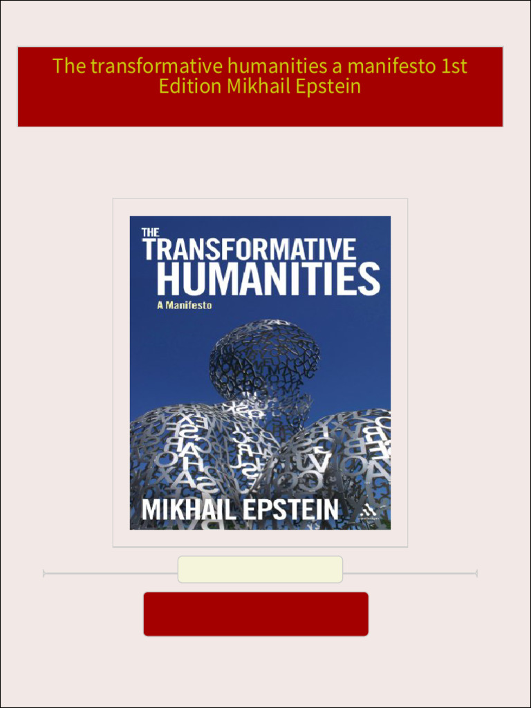 Instant Access to The transformative humanities a manifesto 1st Edition Mikhail Epstein ebook ...