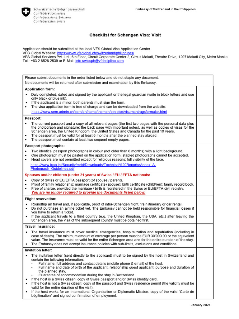Checklist For Visitr | PDF | Travel Visa | Passport