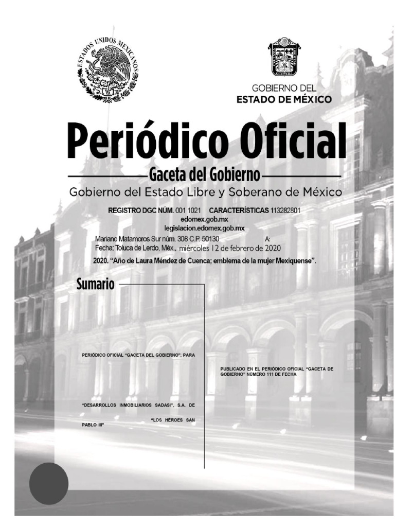 Gaceta 12 Febrero 2020-LISTA de DRO's | PDF | México | Estado (política)