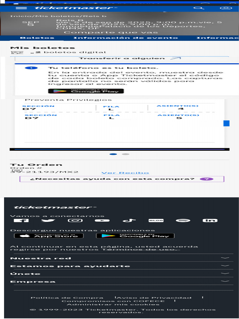 649834369-Ticketmaster-Mi-Cuenta.pdf | PDF