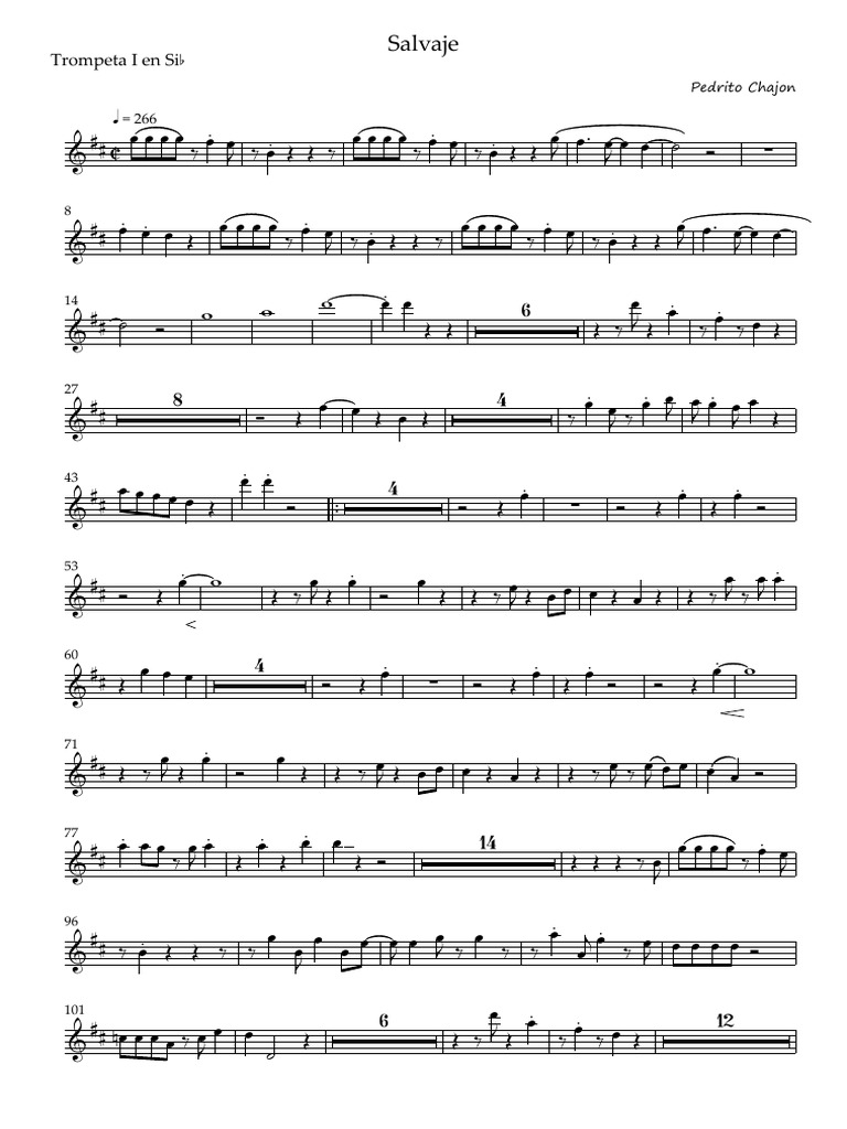 Salvaje - Trompeta I en Sib | PDF