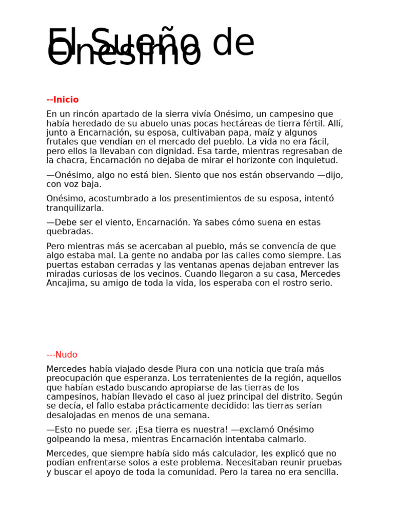 La lucha de Onésimo por su tierra | PDF
