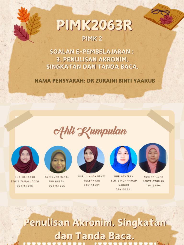 KUMP 3 Penulisan Akronim, Singkatan dan Tanda Baca. | PDF