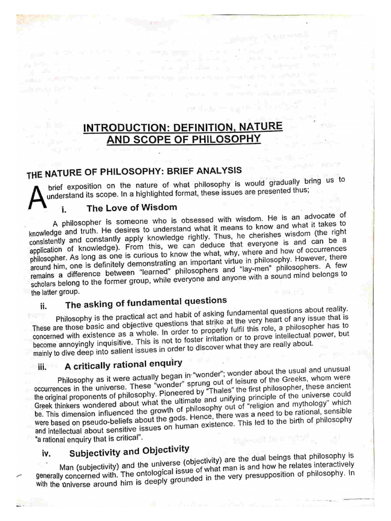 Scope Philosophy | PDF