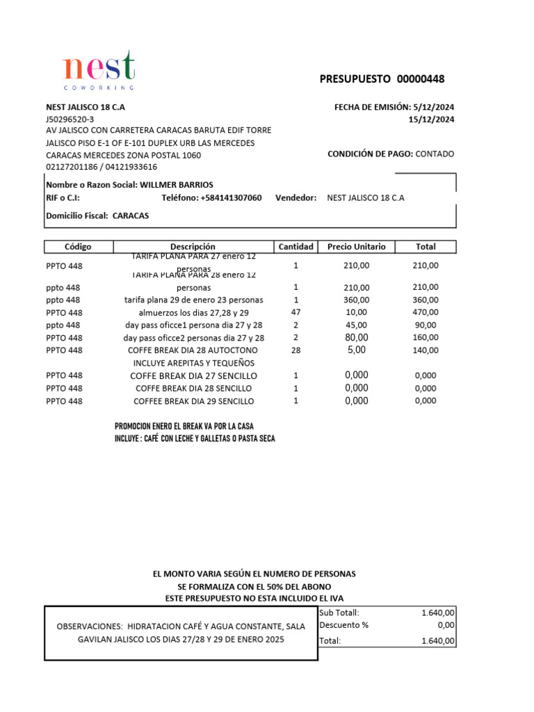 Ppto 448 Wilmer Barrios | PDF