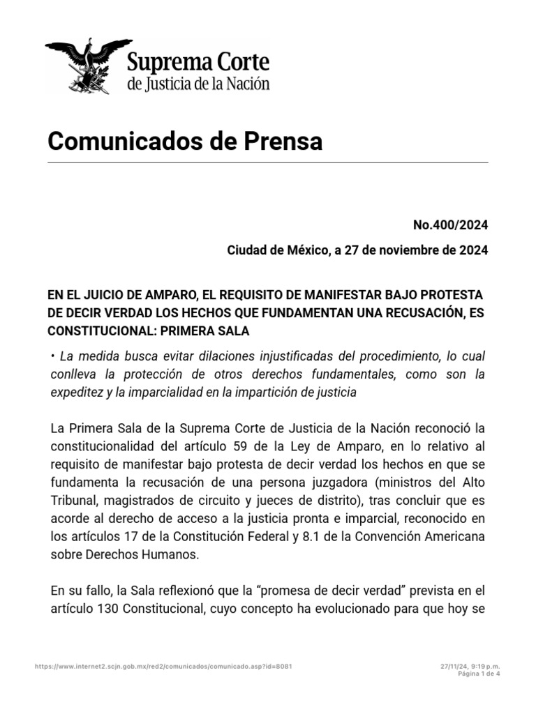 Listado de Comunicados-1 | PDF | Verdad | Constitución