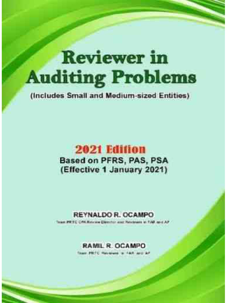 Reviewer in Auditing Problems by Ocampo (2021 Edition) | PDF