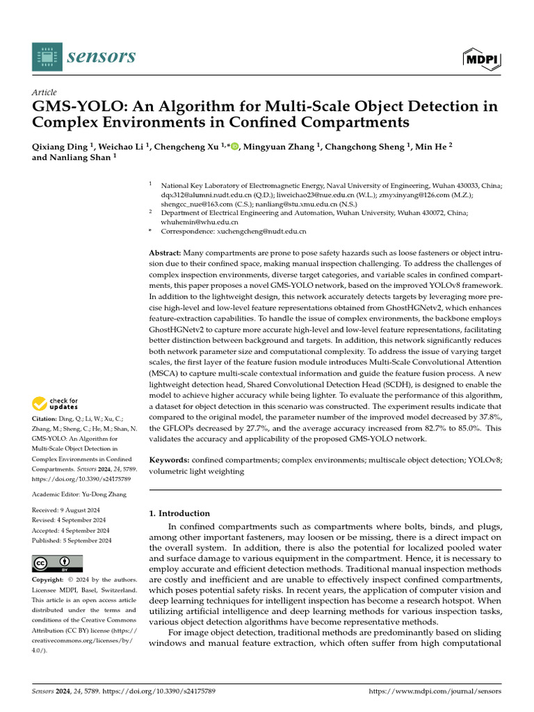 GMS-YOLO_An_Algorithm_for_Multi-Scale_Object_Detec | PDF | Graphics Processing Unit | Computing