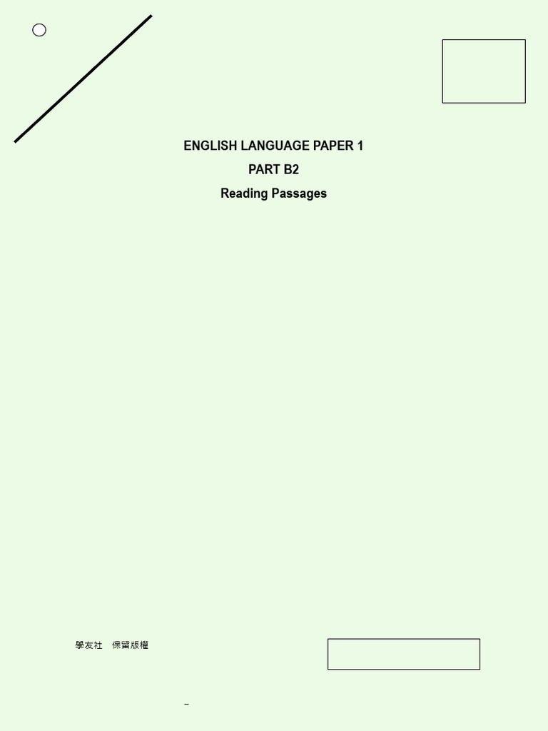 2021 - Eng - Paper 1 - B2 - RP - v3 Final | PDF
