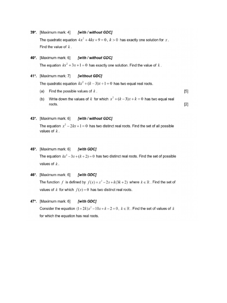Quadratics Assignment 1 | PDF