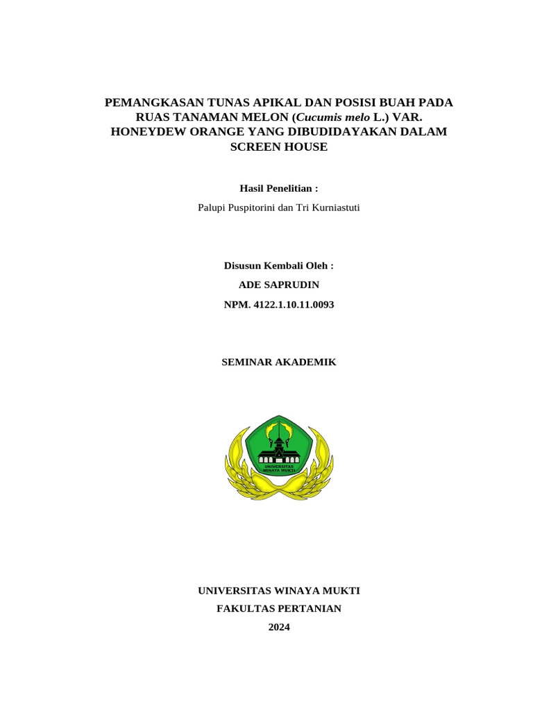 Semik Pak Ade Saprudin | PDF
