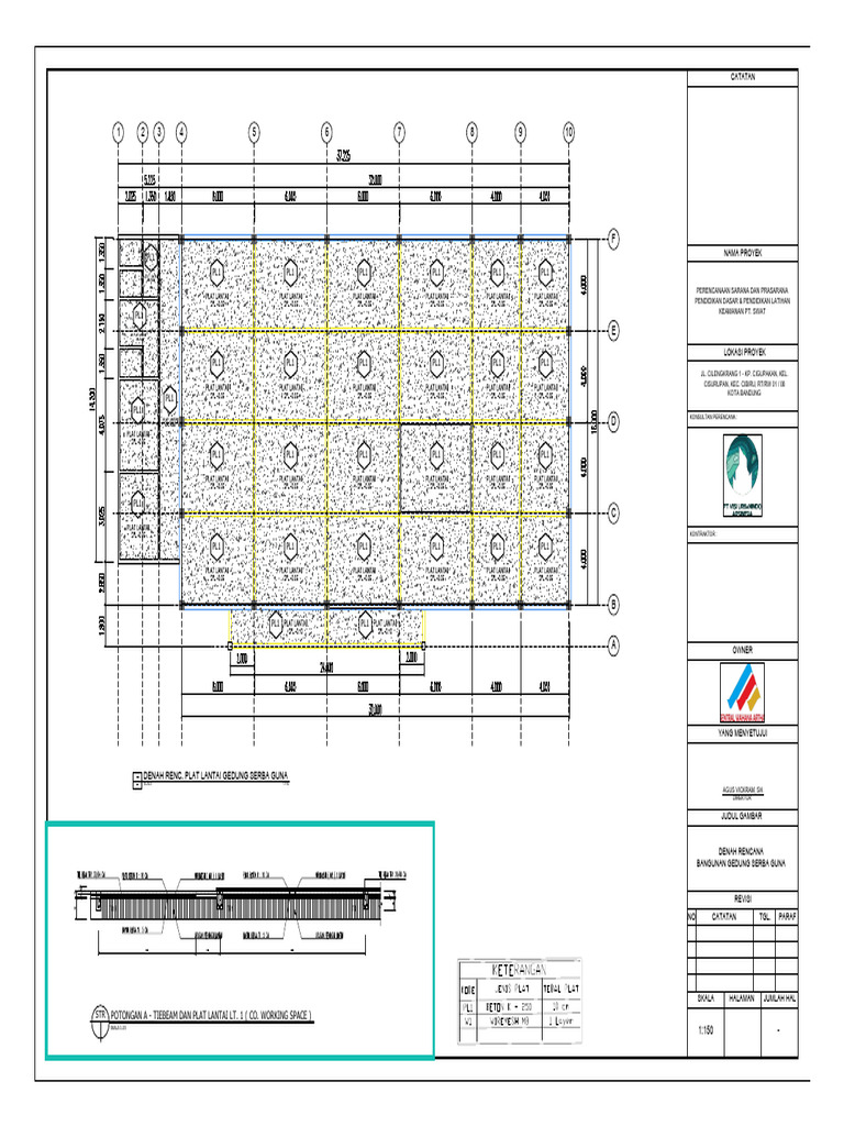 Denah Plat Lantai GSG | PDF