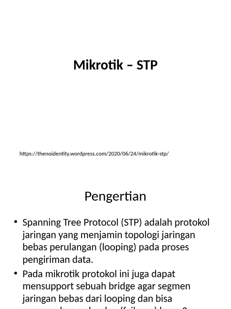 Mikrotik – STP | PDF