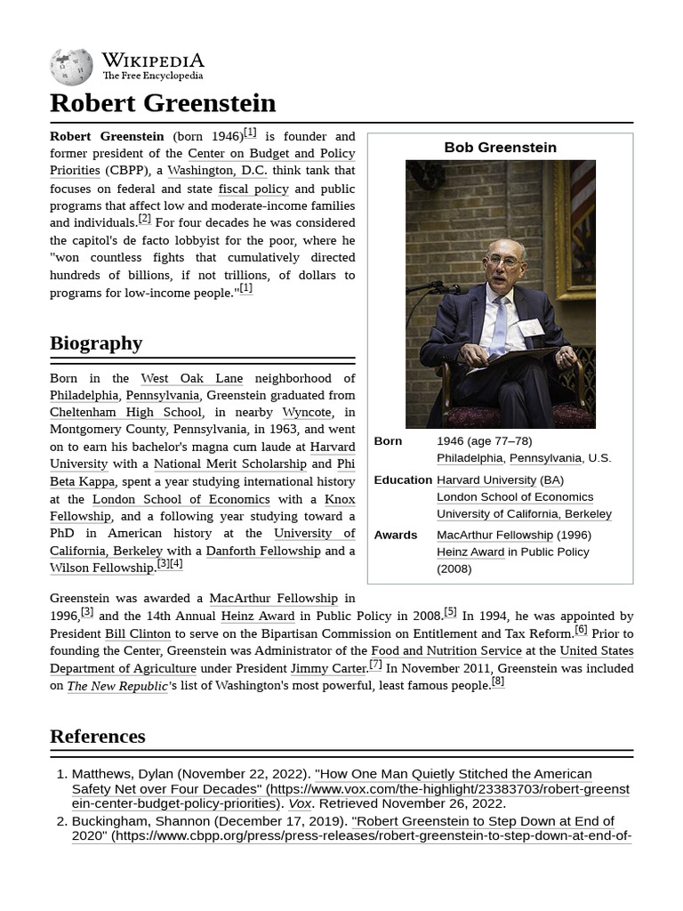 Robert_Greenstein | PDF | The United States