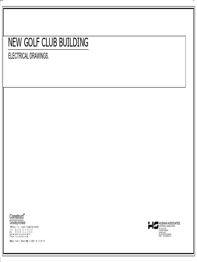 Golf Club Electrical Drawings Schedule | PDF | Building Engineering ...