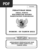 Contoh Perdes APBDes Tahun 2025 | PDF
