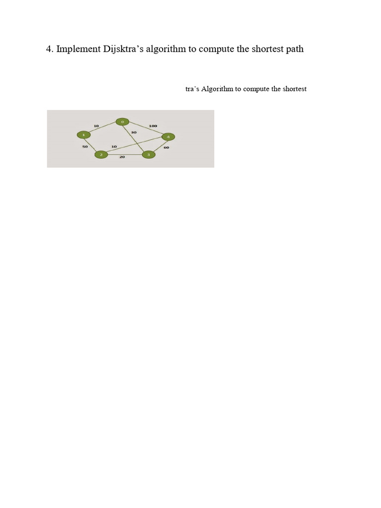 CN EXP No 4 Dijsktras Algorithm | PDF