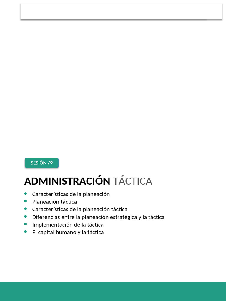 Separata Sesión 09 | PDF | Planificación | Business