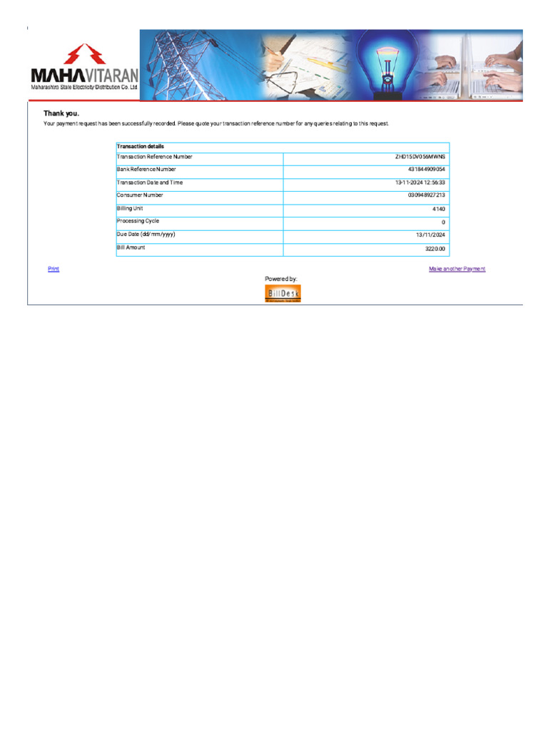 Payment Confirmation for Transaction ZHD15DV056MWNS | PDF
