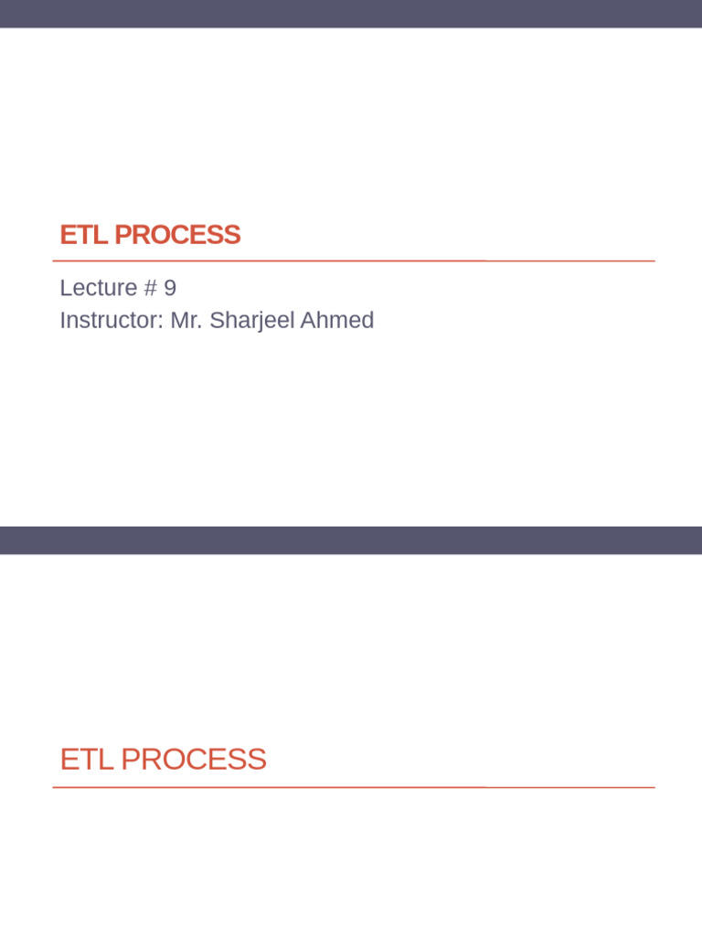Lecture-9 Extraction Transformation Loading | PDF | Data Warehouse ... Lecture-9 Extraction Transformation Loading | PDF | Data Warehouse ...