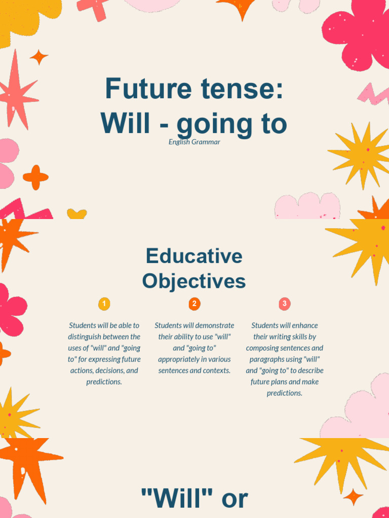 Future Tense Will-Going To | PDF | Grammatical Tense | Grammar