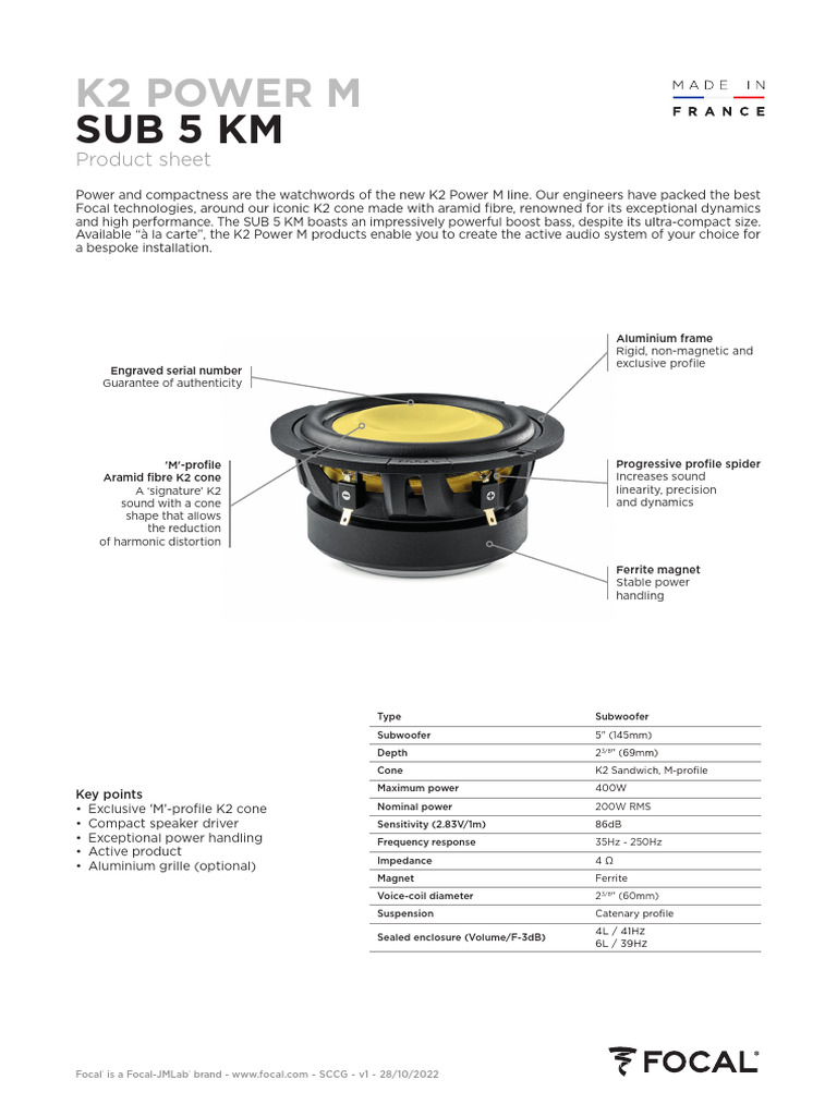 fp_sub_5_km_en | PDF | Loudspeaker | Signal Processing