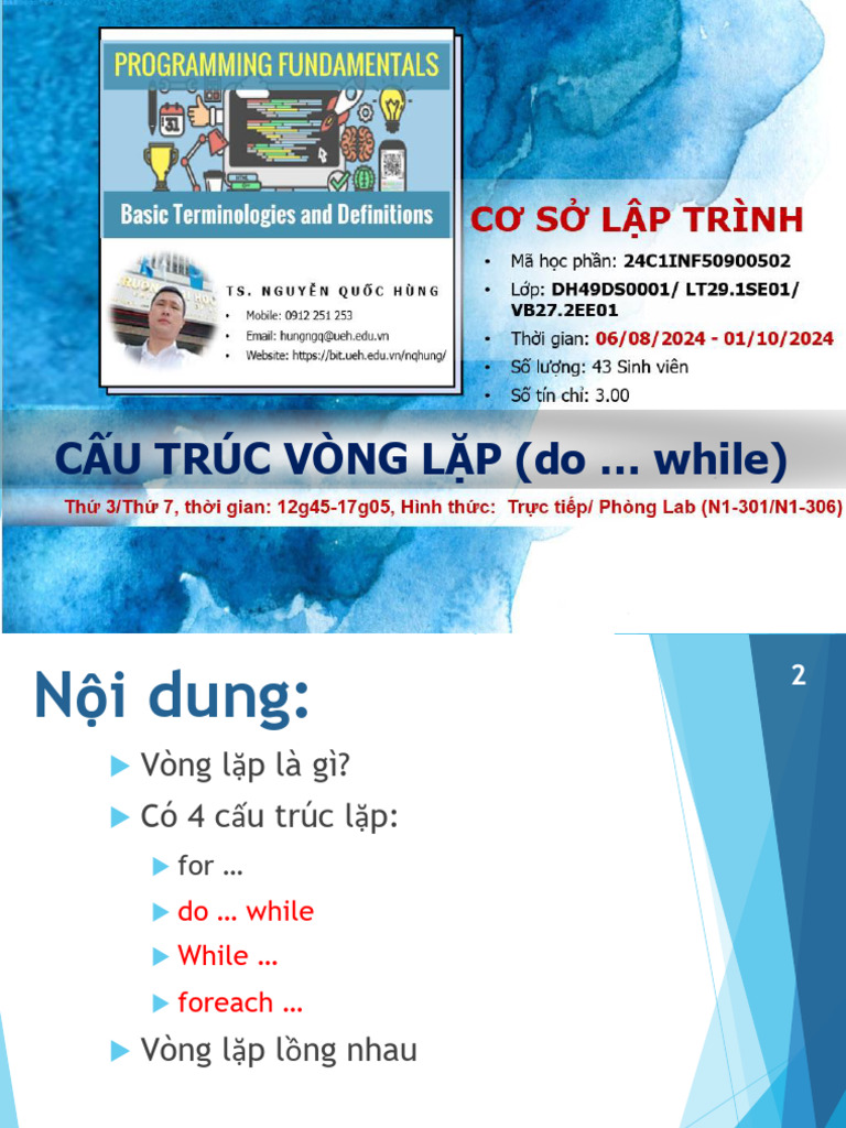 Buoi4 - Cautrucvonglap - Do - While | PDF