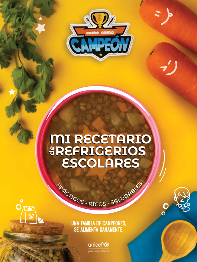Recetario Refrigerios Escolares - CCC - RGB - Recetario Escolar | PDF ...