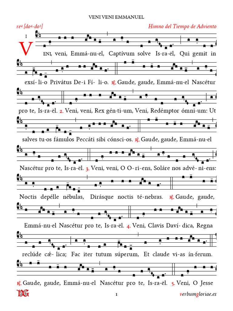 Veni Veni Emmanuel | PDF | Creencia religiosa y doctrina