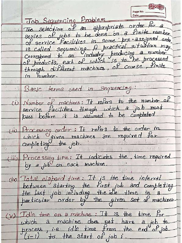 Job Sequencing Problem Pdf