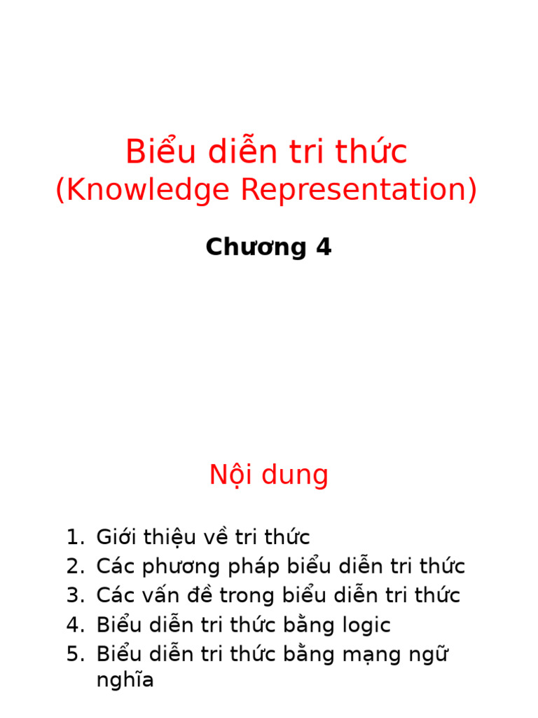 AI Ch4 KnowledgeRepresentation New | PDF