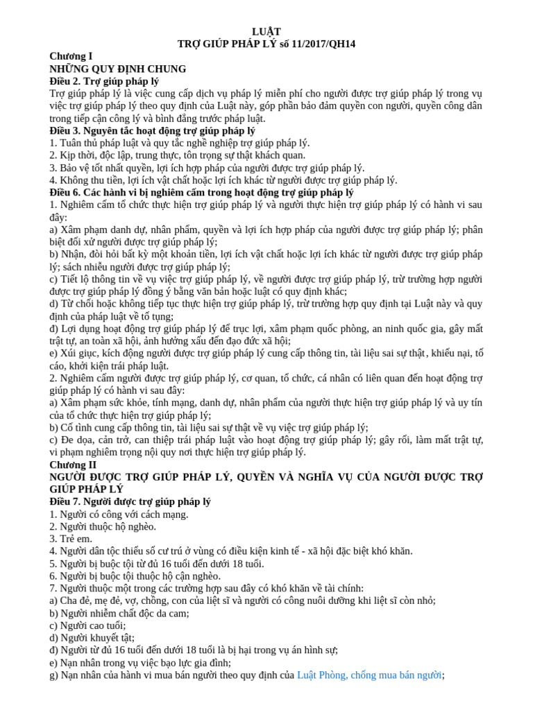 Luat Tro Giup Phap Ly | PDF