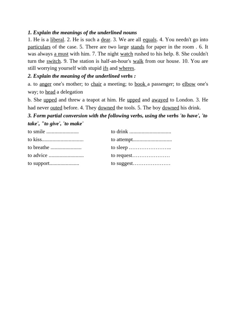 Exercise On Conversion | PDF