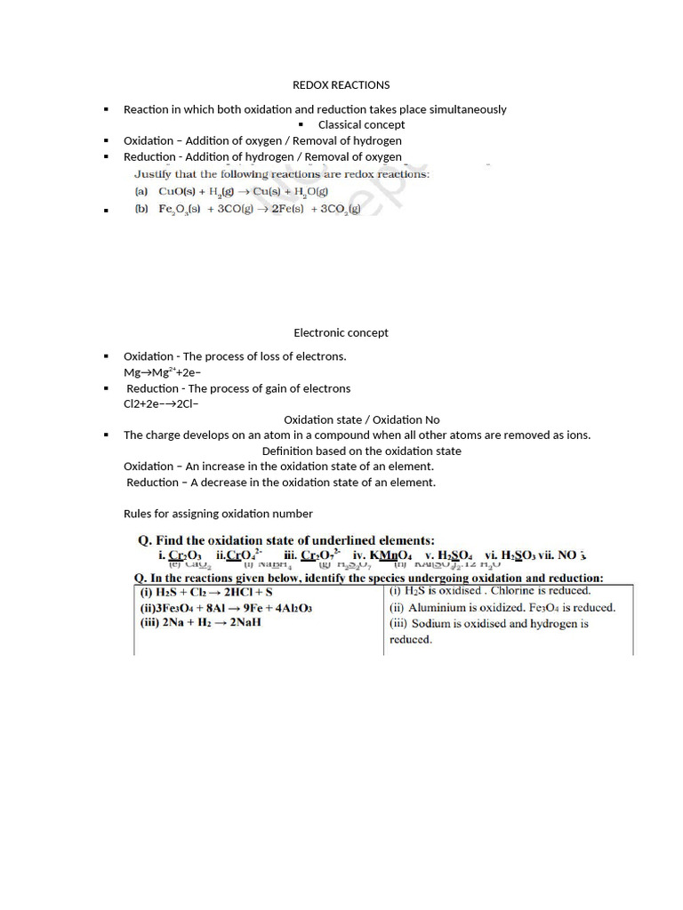 Understanding Redox Reactions Basics | PDF