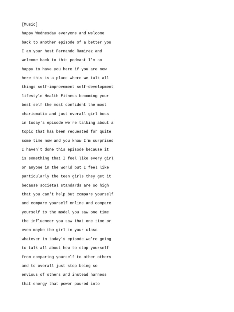 (English (Auto-Generated) ) HOW TO STOP COMPARING YOURSELF TO OTHERS ...