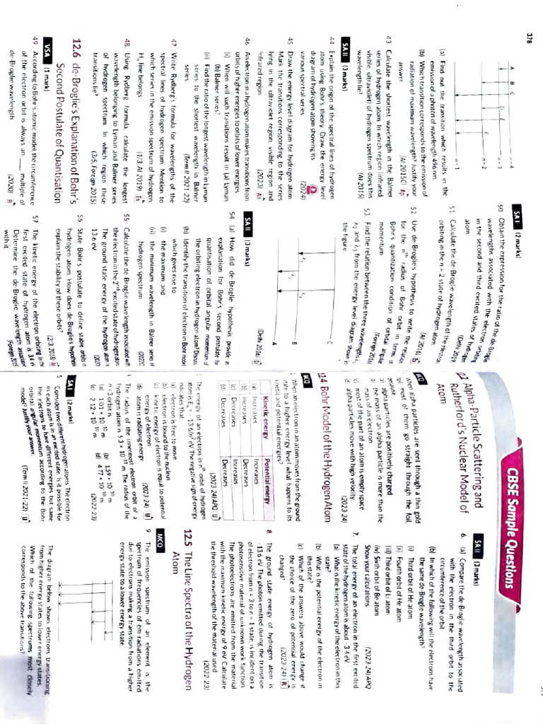 Physics paper Solution | PDF | Spectral Line | Applied And Interdisciplinary Physics