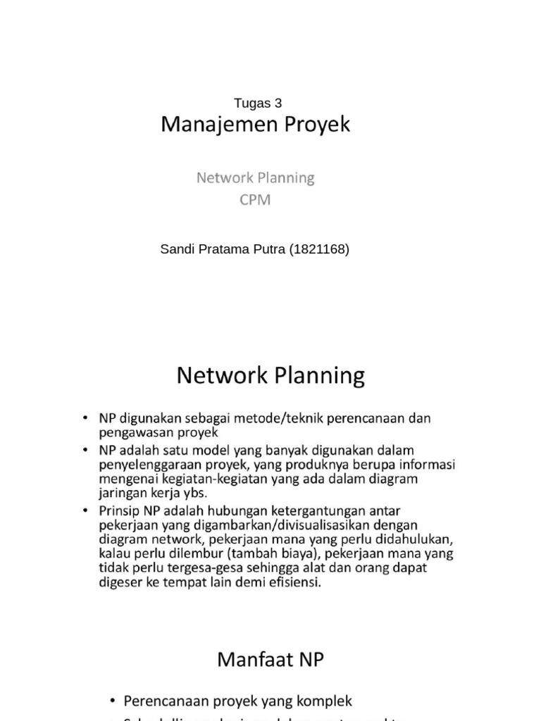 Tugas 3 - Network Planning | PDF
