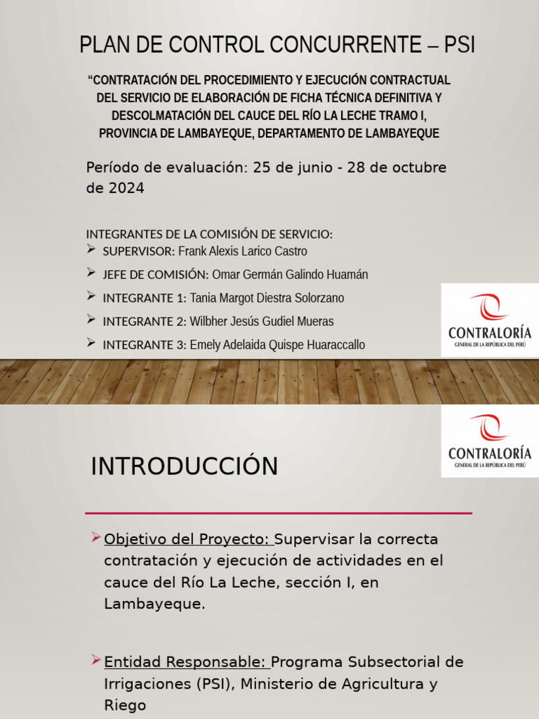 Plan Control Concurrente Presentacion | PDF