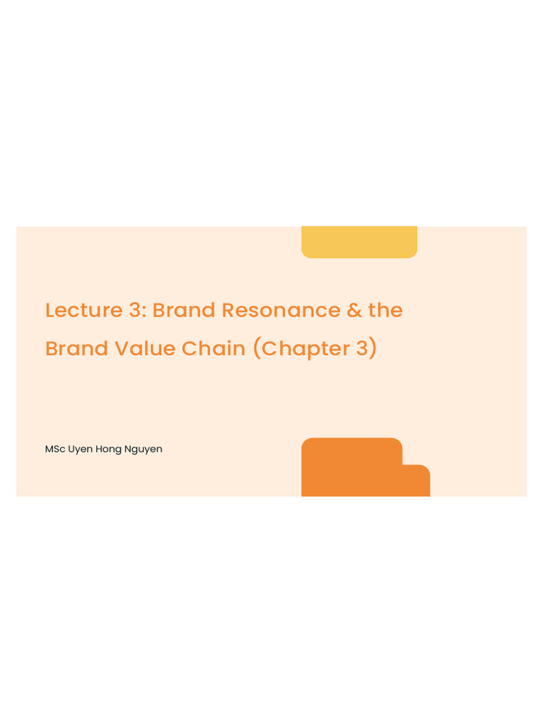 Lecture 3_Brand Resonance the Brand Value Chain (1) | PDF | Brand ...
