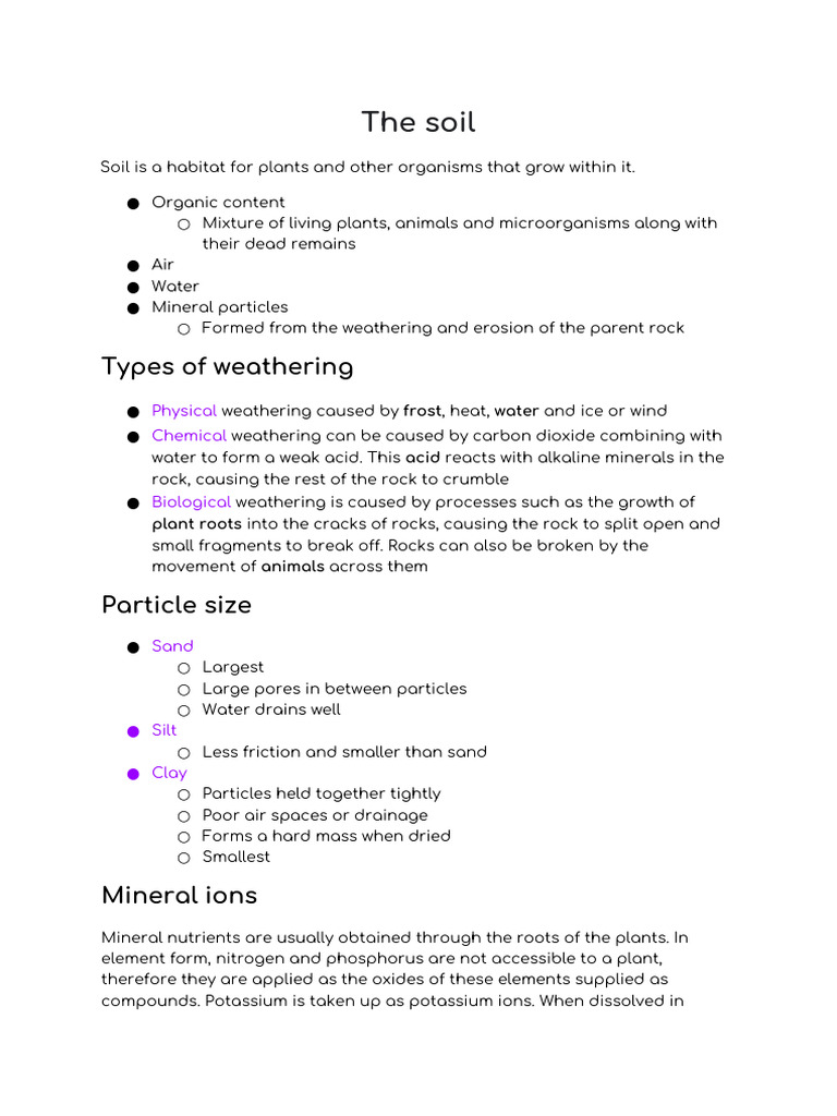 Understanding Soil Composition and Agriculture | PDF | Soil | Weathering