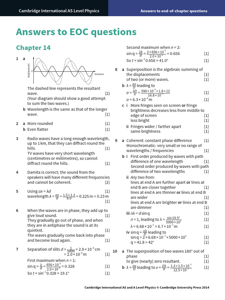 EOCQ_ans_14_pdf | PDF | Wavelength | Waves