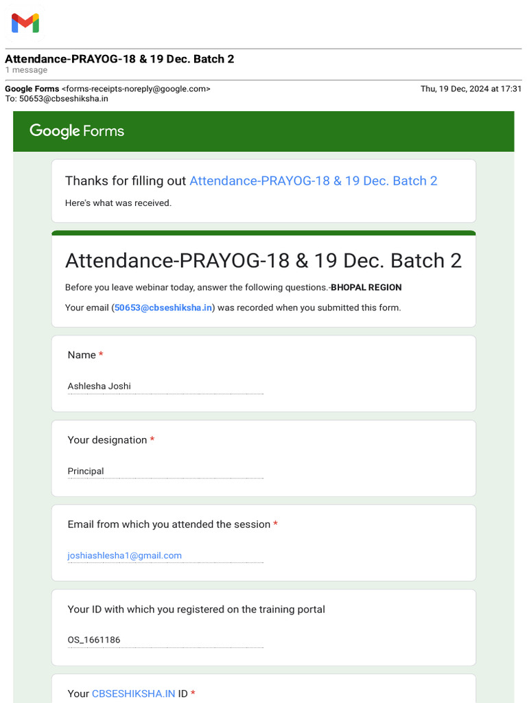 Gmail - Attendance-PRAYOG-18 & 19 Dec. Batch 2 | PDF